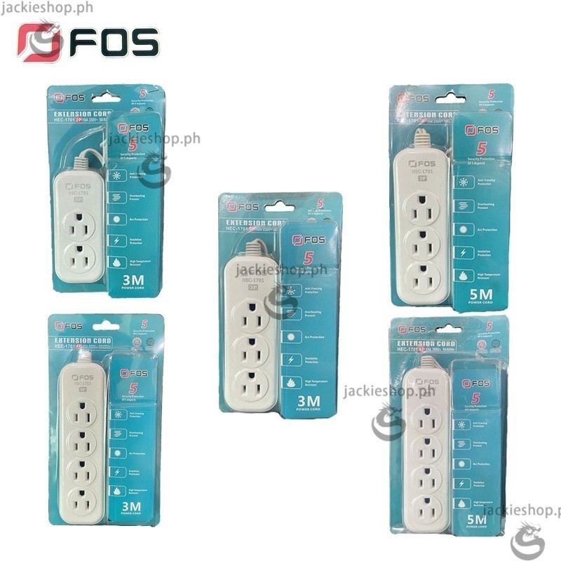 FOS Acamela icc Multifunction Extension 1701-2P/3P/4P 3M/5M | Shopee Philippines