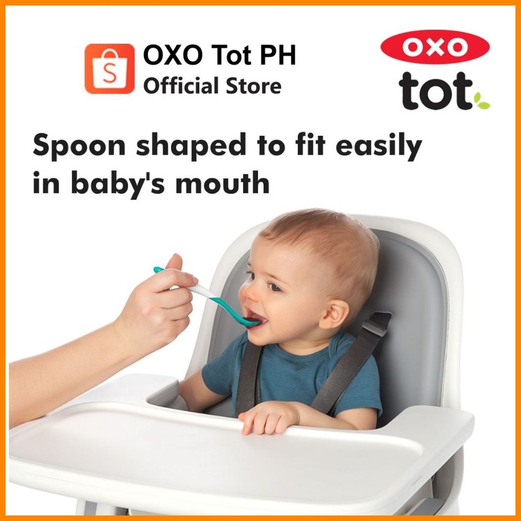 OXO Tot Infant Feeding Spoon Multipack (4 Pack - Teal , Navy , Pink ) ( oxotot baby toddler ...