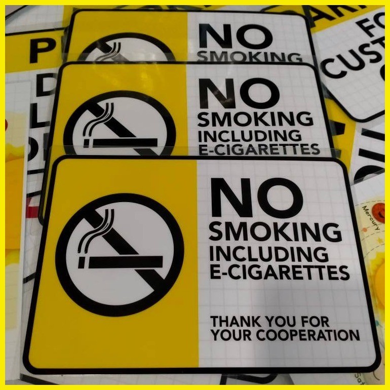 No Smoking Bawal Manigarilyo Sign | Smoking Area Sign | Laminated ...