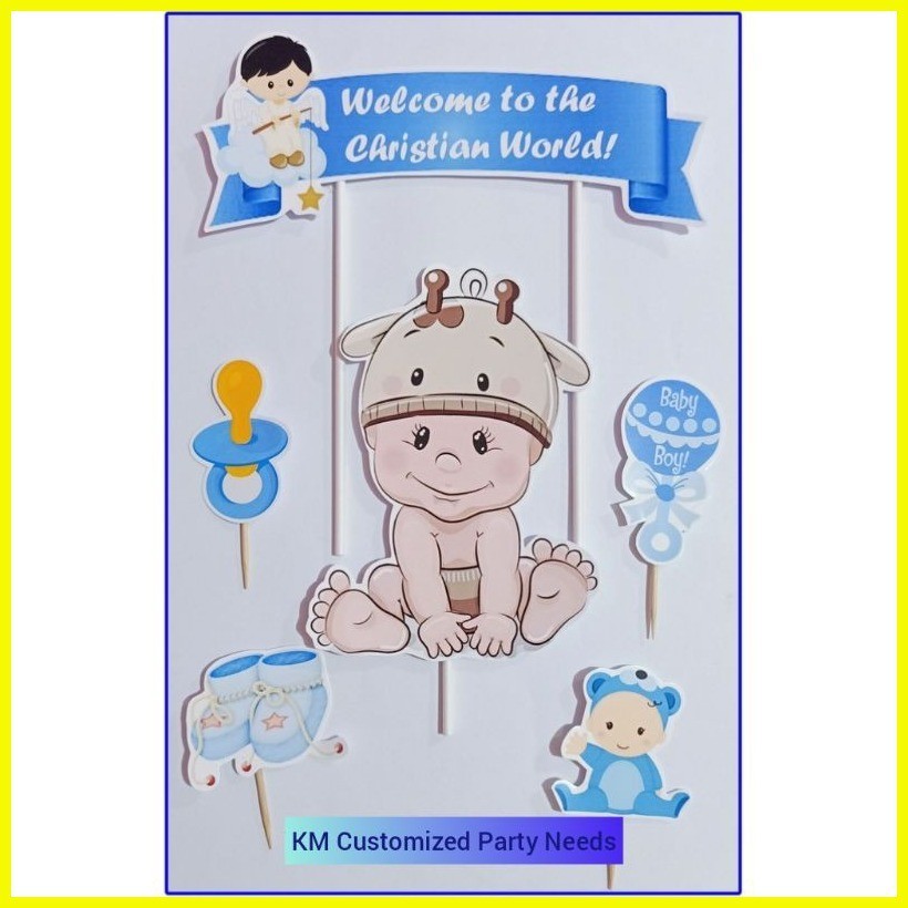 Christening Cake Topper ( Baby Boy) | Shopee Philippines