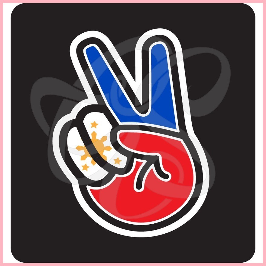 ๑ BBM 2022 For President Peace Sign with Philippine Flag_Full Color ...