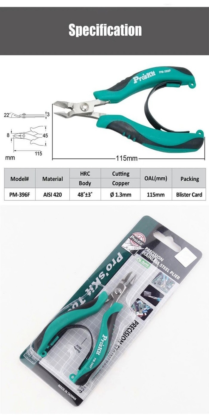 Pro'skit PM-396F Forceps Pliers Diagonal Pliers Electrical Beading ...