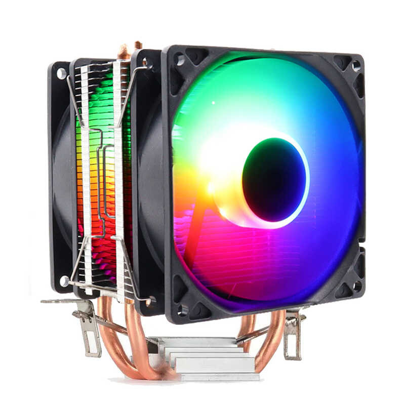 2 3 Heat Pipes Coog CPU Cooler RGB Fan 3Pin Para Sa Intel LGA 1150 1151 ...