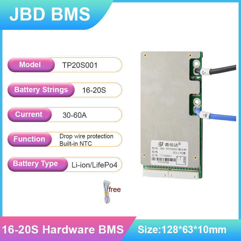 JBD BMS Lifepo4 48V 60V 72V 20S 17S 16S Passive Balance Lithium Ion BMS ...