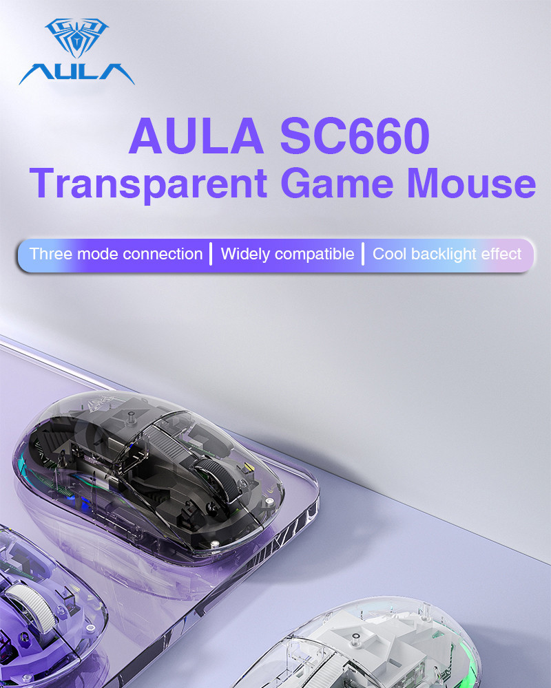 AULA SC660 Wireless Mouse Bluetooth Gaming Mouse 10000DPI Optical ...