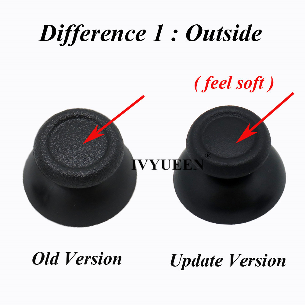 IVYUEEN 6 pcs Black Gray 3D Analog Joystick Caps for Sony Dualshock 4 ...