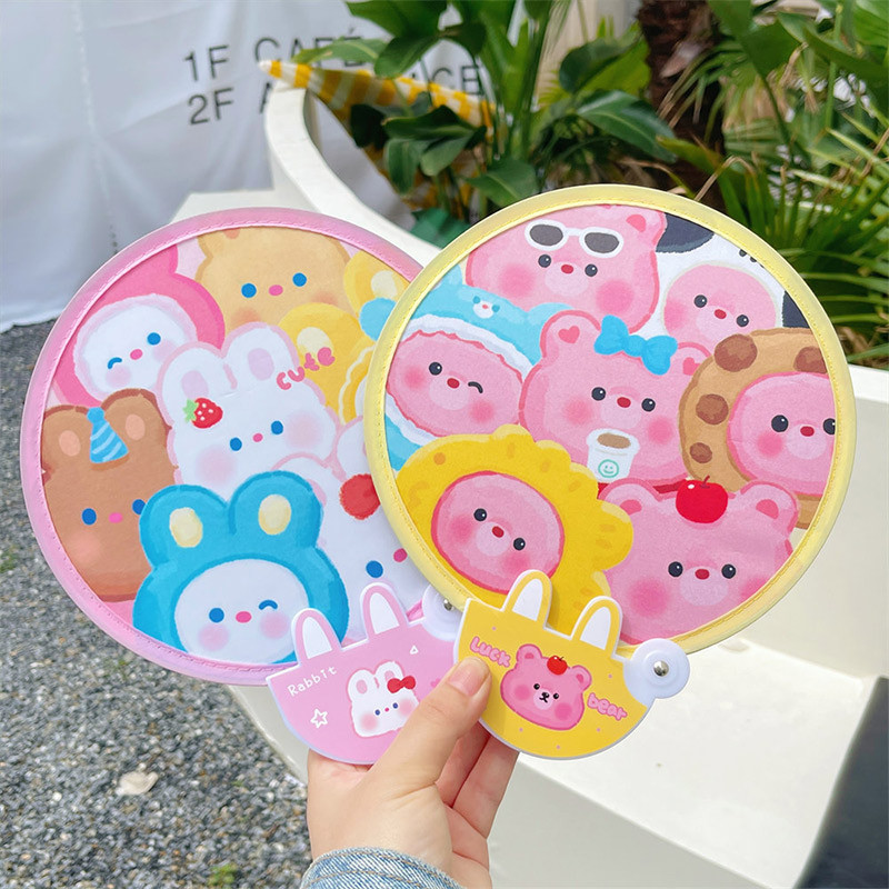 Cute Capybara Hand Fans Summer Cute Cat Portable Folding Fan Creative ...