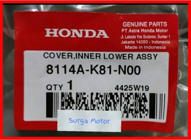 ☪ Cover inner lower All New Beat FI ESP ECO street ORI AHM legsil Relax ...