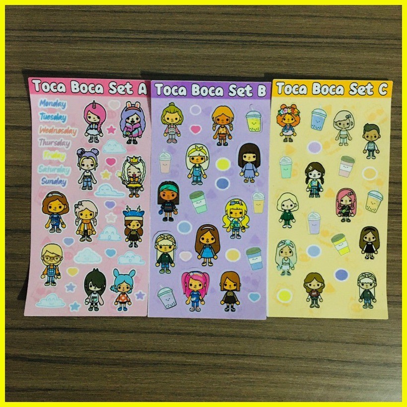 Toca Life Toca Boca Laminated Sticker Sheets | Shopee Philippines