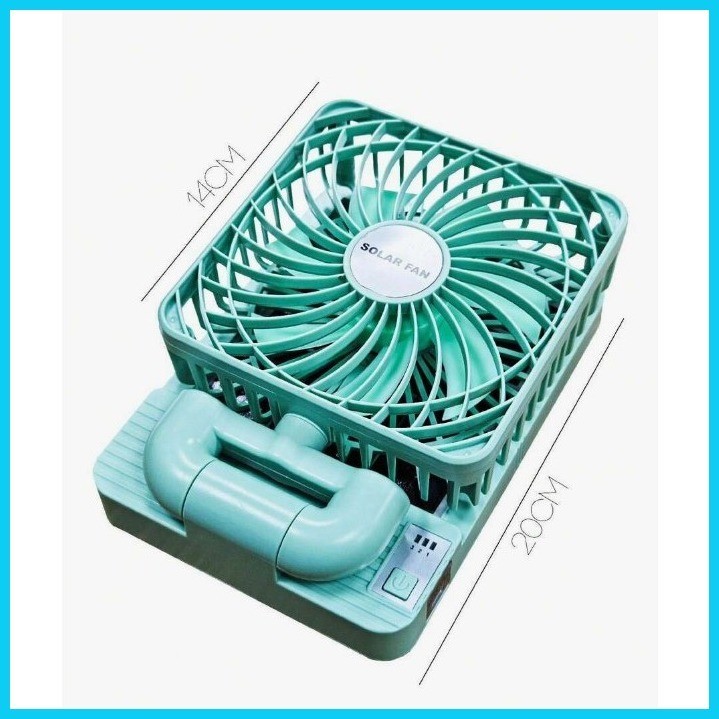 § ∈ Kim Mini Fan Double Head Charging Fan | Car Fan （Solar & Type C ...
