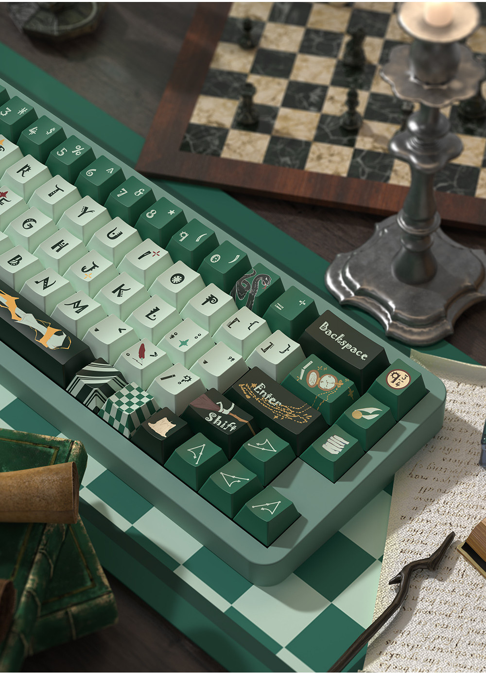 Slytherin Keycaps Original Cherry Profile PBT 138/158 Keys Keycap Five ...