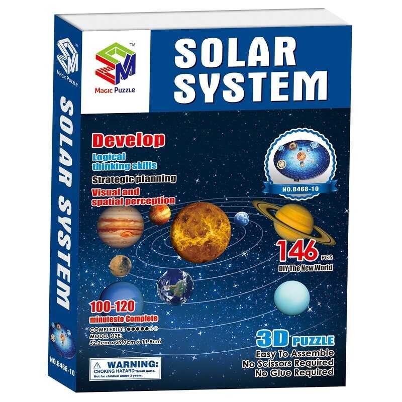 Solar System 8 Planets Stereo Puzzle, Astronomical Star Ball 3D Model ...
