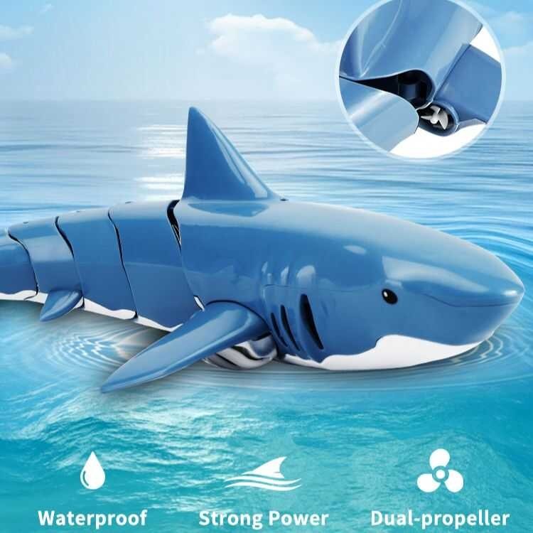 RC Simulation 2.4G Waterproof Remote Control Shark Ship Submarine ...