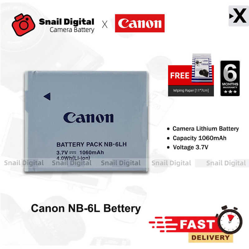Battery For Nb-6L Powershot Sx700 X170 Sx275 HS Sx500 IS Canon Camera | Shopee Philippines