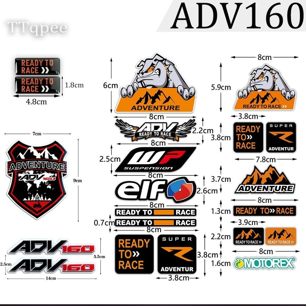 Honda ADV 160 decals,decals sticker,sticker emblem for motorcycle ...