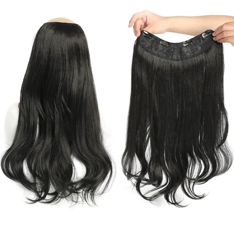 55CM Woman for wig Synthetic Hair extensions Long Hair Micro roll inner ...