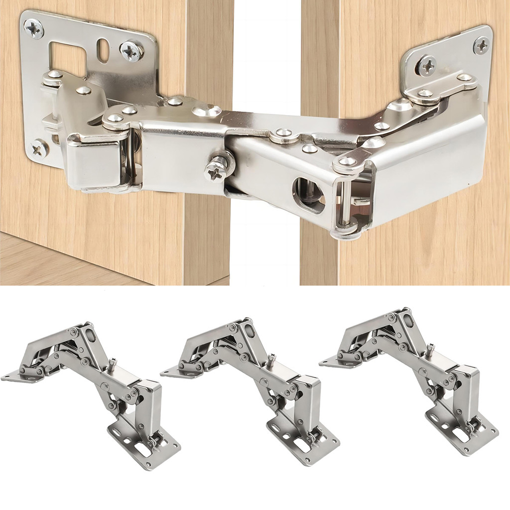 175 Degree No Drill Cabinet Door Hinge for Large Angle Openings - Easy ...