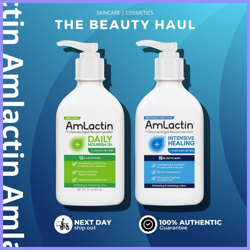 Amlactin Daily 12% Lactic Acid Moisturizing Lotion / Rapid Relief 15% ...