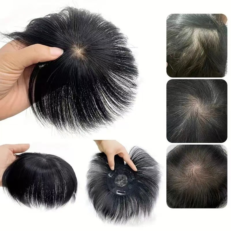 Wig piece for men Simulated human hair Hair extensions wig Top ...