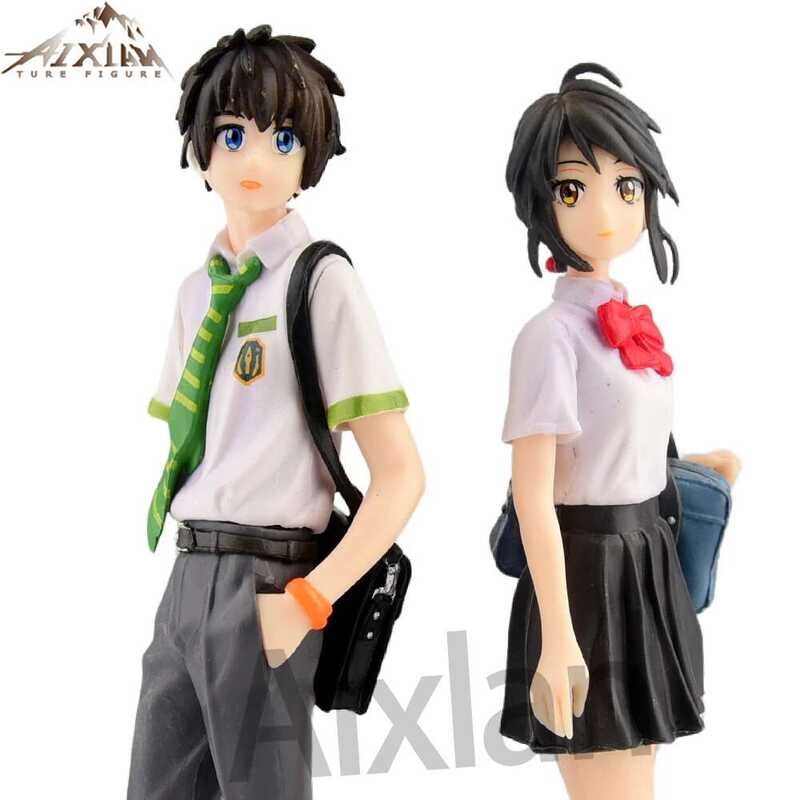 20Cm Anime Tachibana Taki Miyamizu Mitsuha PVC Action Figure #801 #802 ...