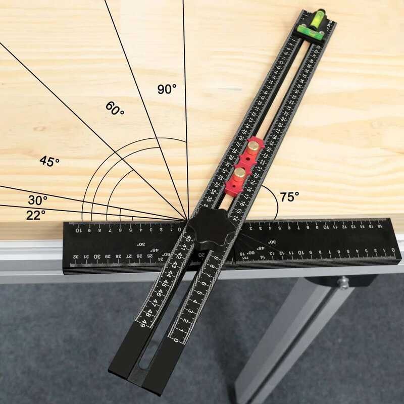 Adjustable 2 In 1 Drywall Positioning Square Ruler, Aluminum Alloy ...