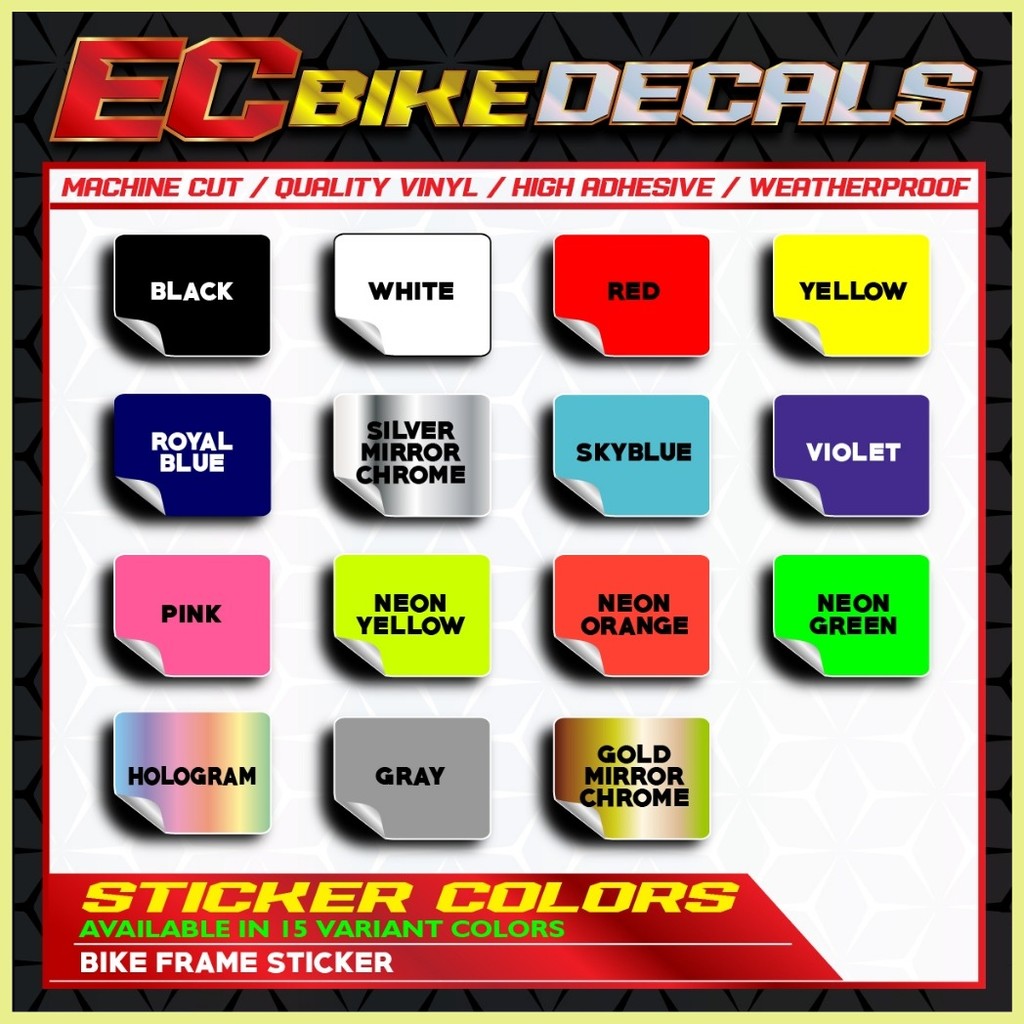 EC BIKE Decals Spanker Frame Vinyl Sticker for Mountain Bike/Road Bike ...