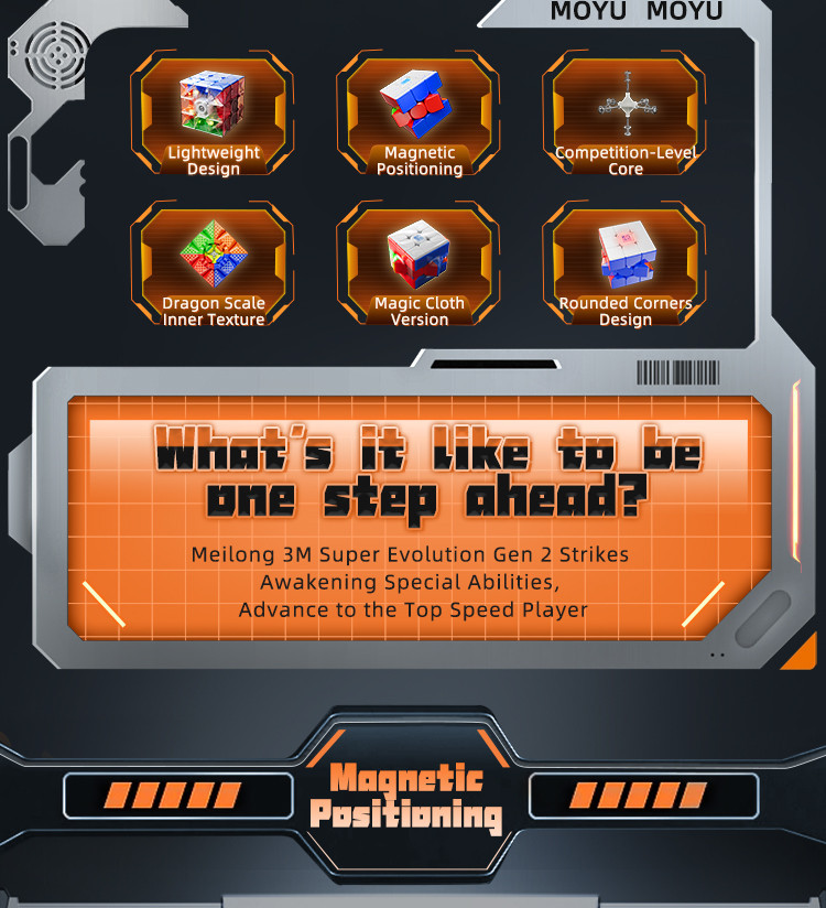 Moyu Meilong 2024 Magnetic 3M V2 3x3x3 Speed Cube, Professional Cube ...