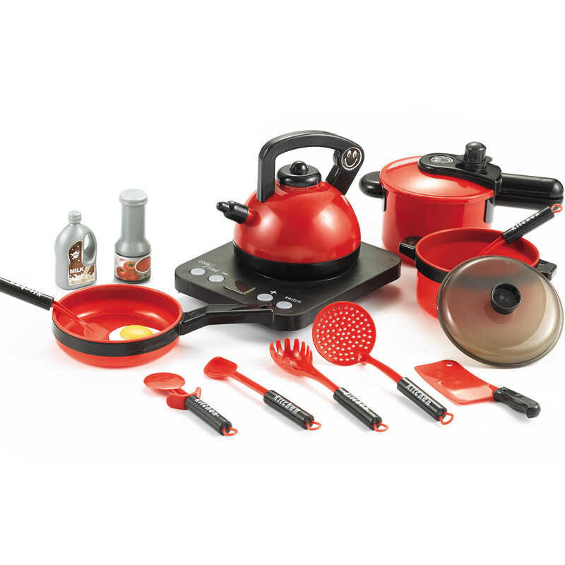 Simulasyon Utensils Cookware Pot Pan Children Pretend Play Kitchen Set ...