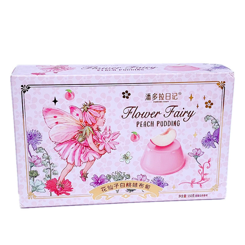 Pandora Diary Flower Fairy White Peach Flavored Pudding 150g Boxed ...
