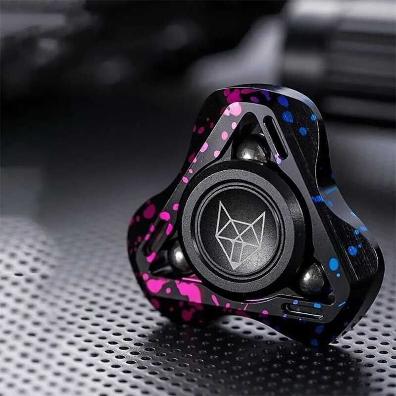 Fingertip Gyro Luminous Set EDC Gyroscope Fidget Toys Metal Hand ...