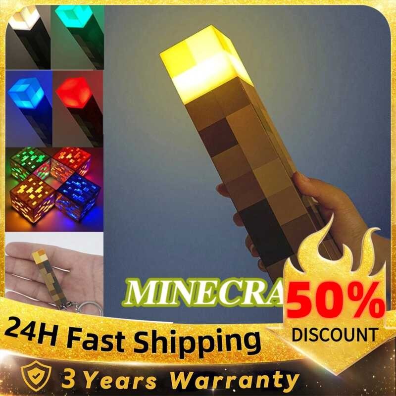 JOYCE Lamp Minecraft Torch Ore Light USB Charging Three-speed ...