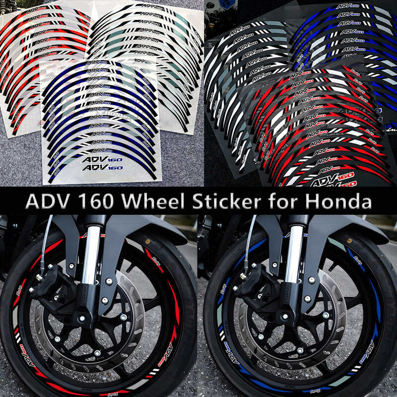 Reflective Motorcycle Sticker Rim Hub Decalsfor HONDA ADV 160 Adv160 ...