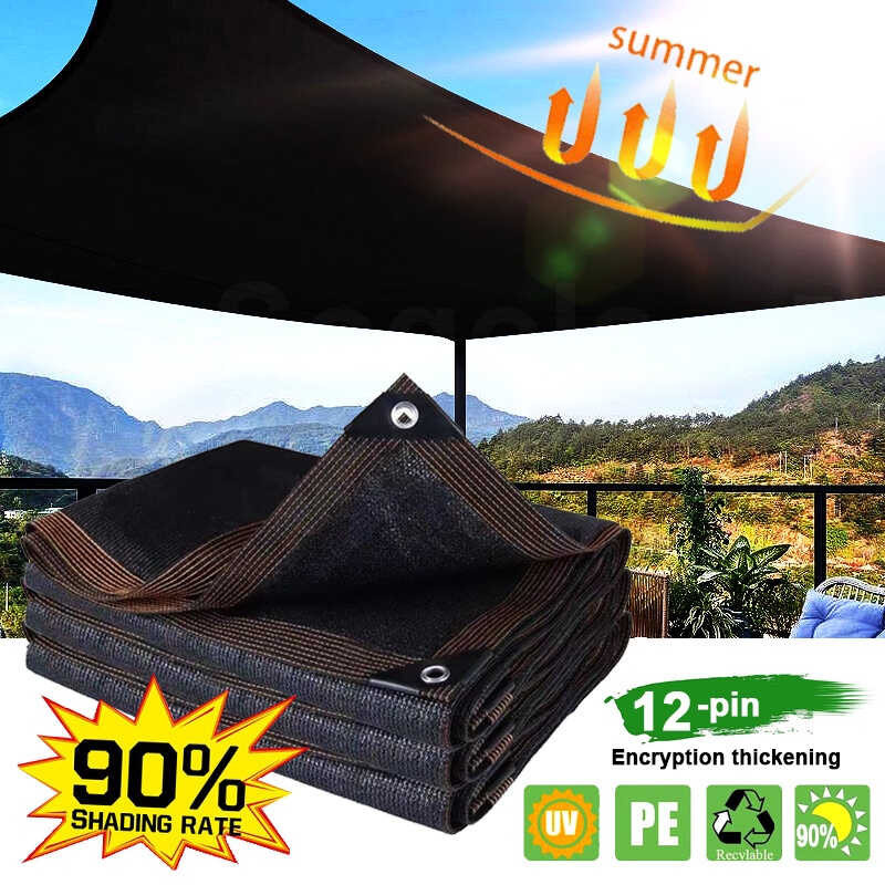Anti TEMU UV 90% Sunshade Black Outdoor Greenhouse Sun Cloth Garden ...