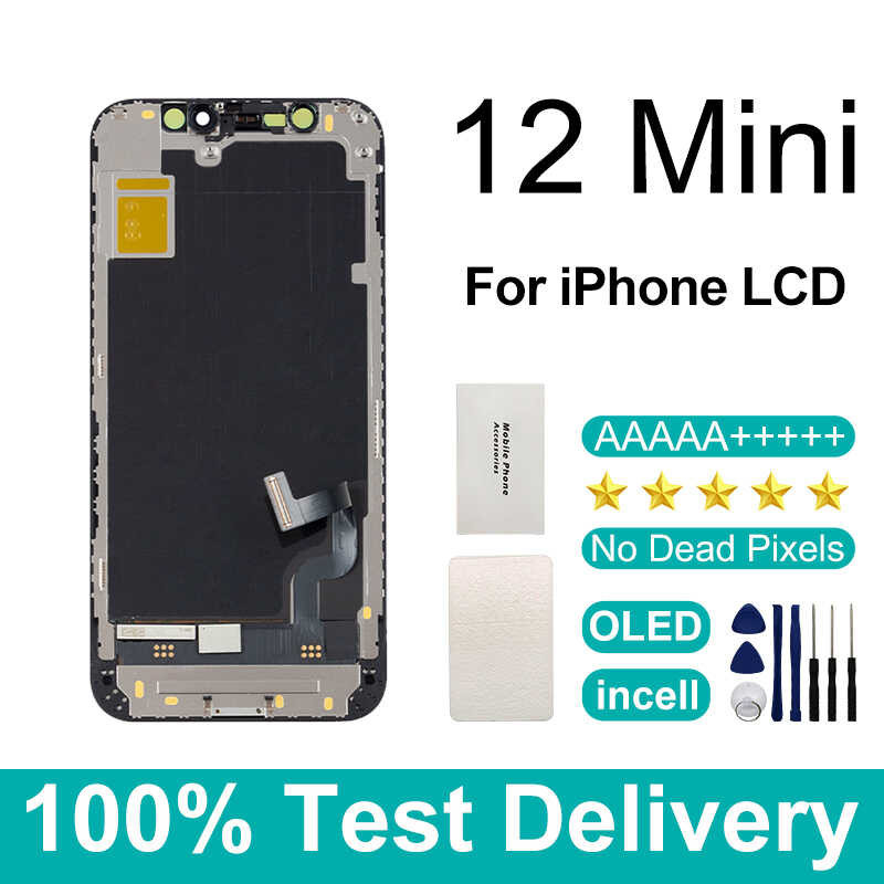 & OLED Pantalla Para Sa Iphone 12 Mini LCD Incell Sa 3D Touch Screen ...