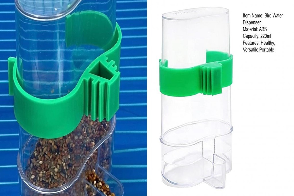 Vip Non-toxic Bird Feeder Transparent Bird Water Dispenser for Budgie ...