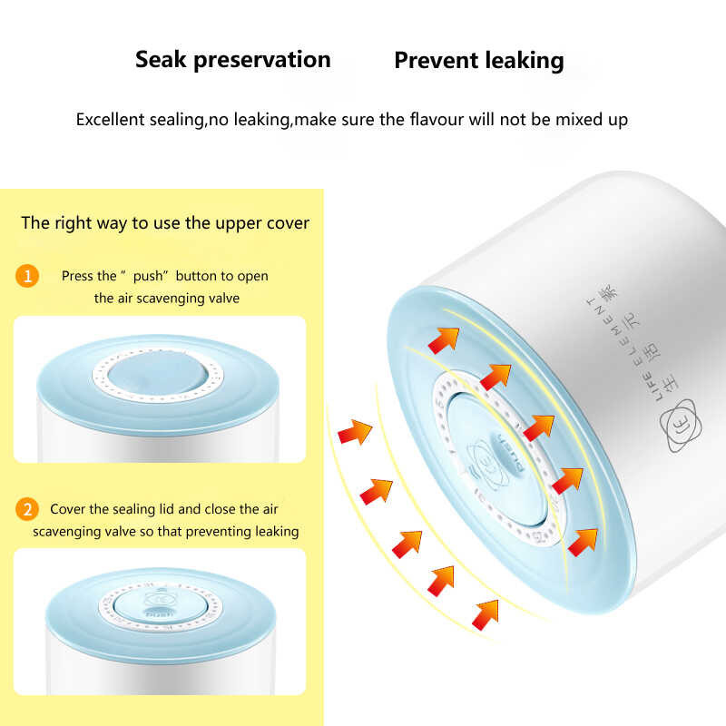 LIFE ELEMENT Electric Heating Portable Lunch Box na may Dalawang ...