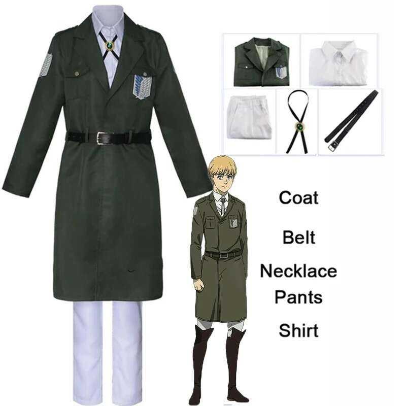 LY Anime AOT Cosplay Levi Costume Shingek No Kyojin Scouting Legion ...