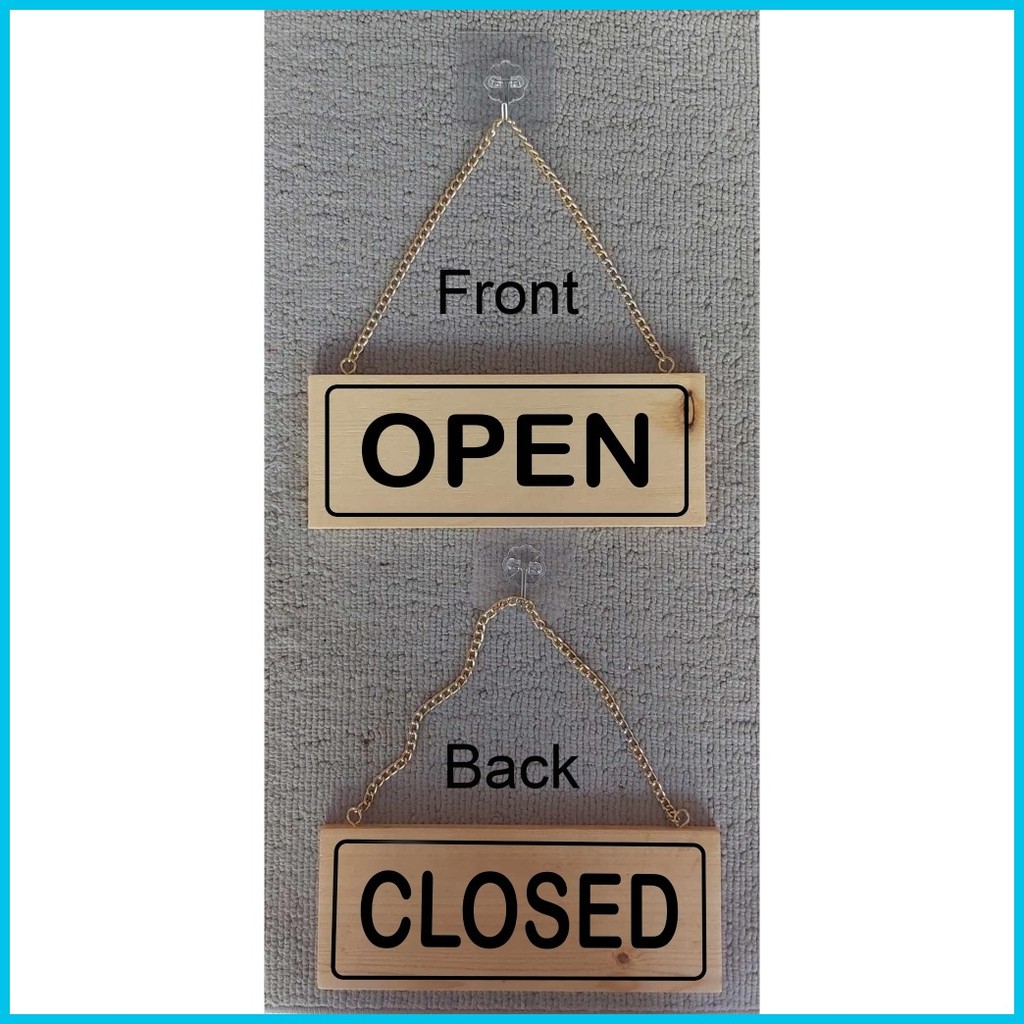 Open/Closed Hanging Sign Double-sided Business Open Closed Signage ...