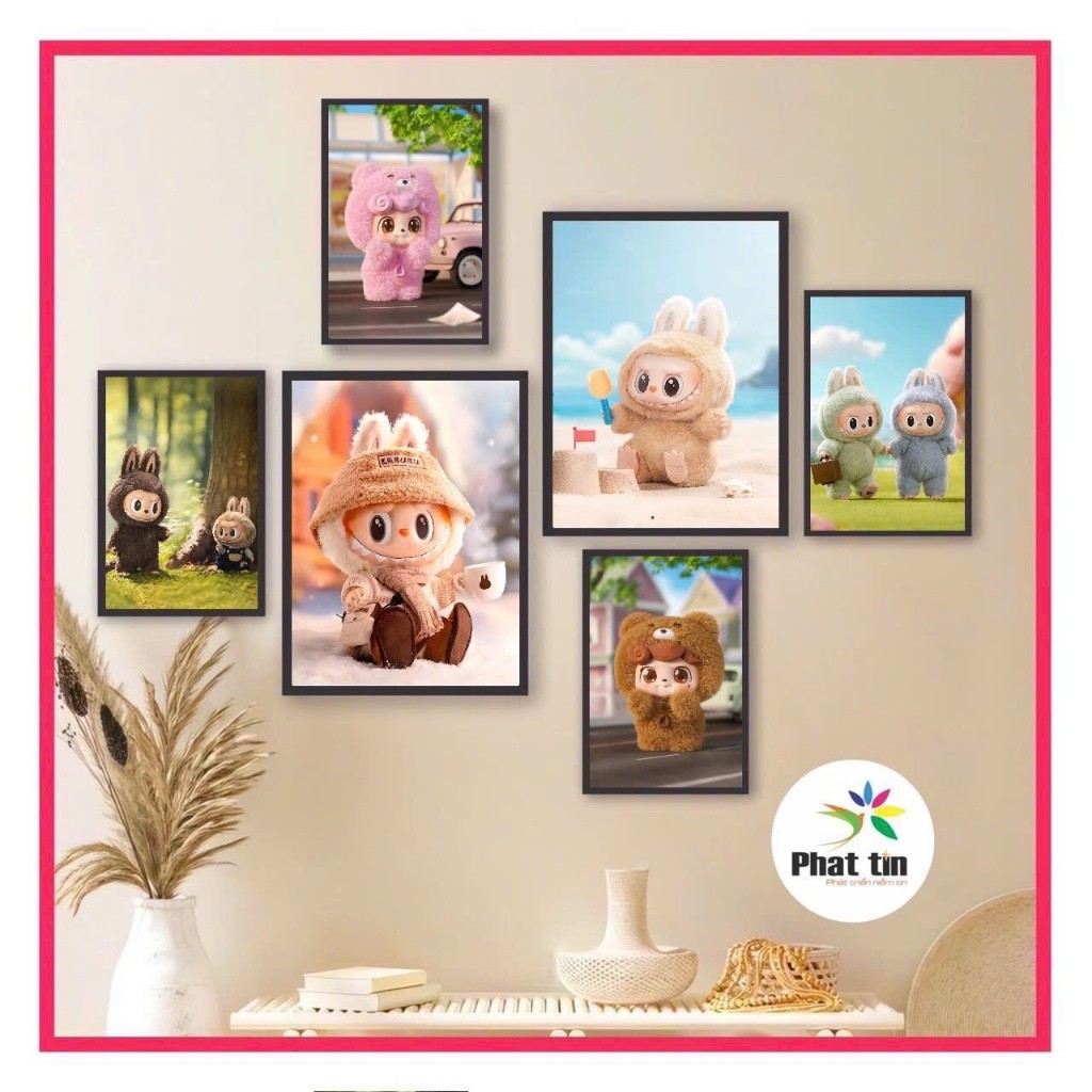 in stock 50 samples of baby room decor paintings, labubu, capybara ...
