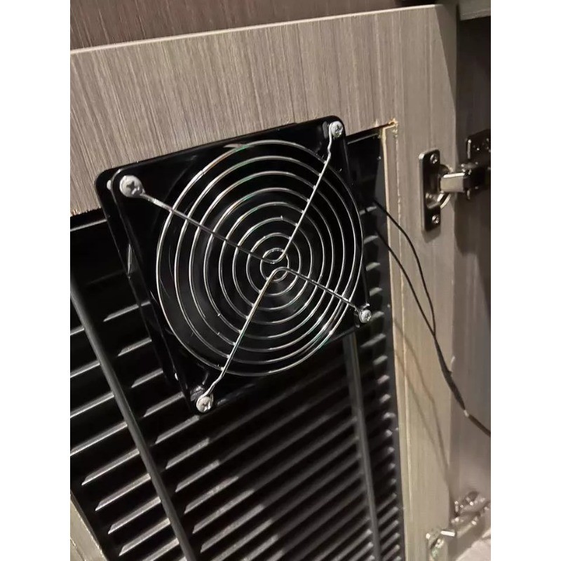 220V 12cm Blower Cooling Fan with Grill Plug Iron Mesh Original Heat ...