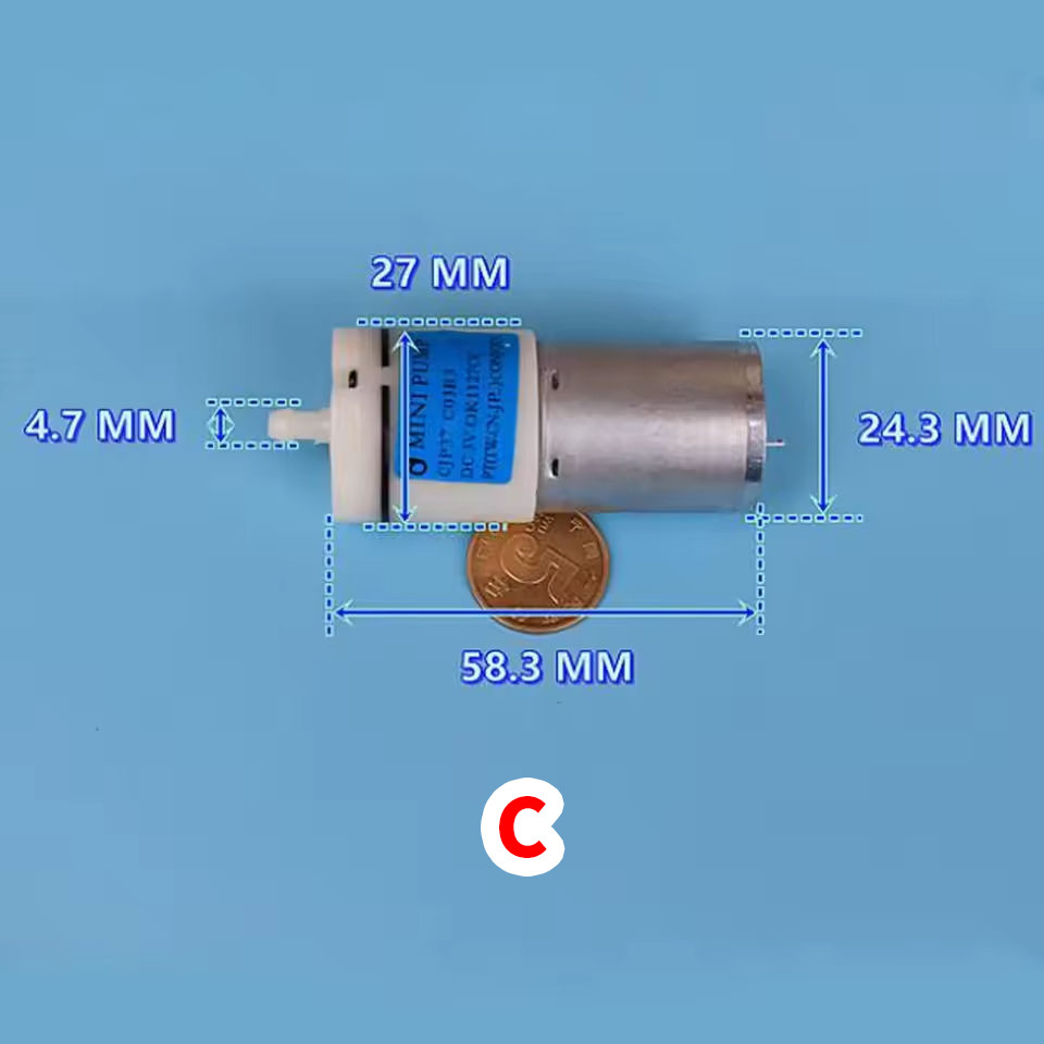 DC 3V 3.7V 5V 6V Small Mini 370 Motor Diaphragm Air Pump Vacuum Pump Negative Pressure Suction ...