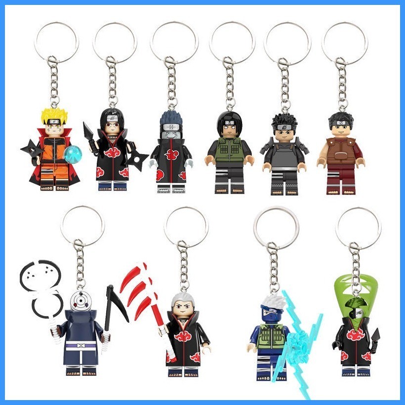 Compatible with Lego Naruto Keychain Schoolbag Pendant Japanese Anime ...
