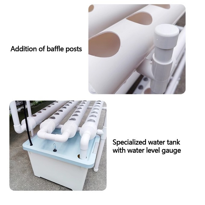 Hydroponics NFT System with 108 Holes Kits Vertical Hydroponic Growing ...