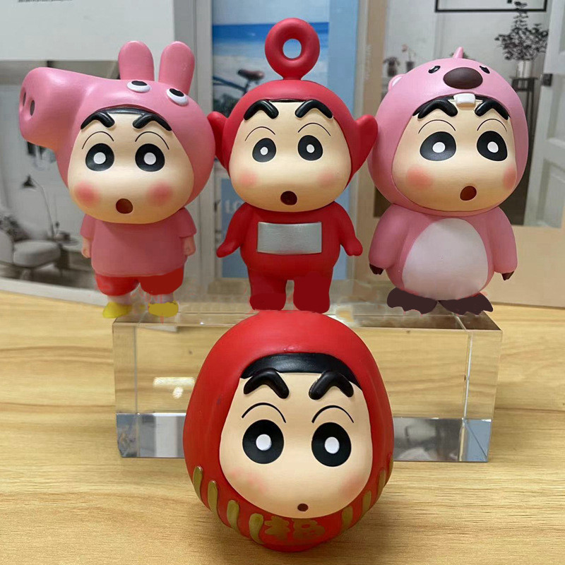 11cm Crayon Shin-chan Gk Cos Beaver Q Version Anime Character Daruma ...