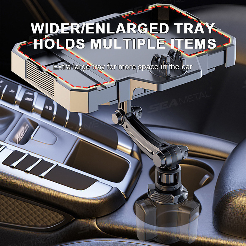 SEAMETAL Multipurpose Car Food Tray Portable Car Dining Table with ...