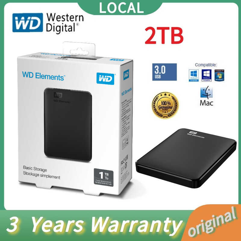 Western Digital Storage 1TB 2TB HDD Enclosure USB 3.0 WD External Hard ...