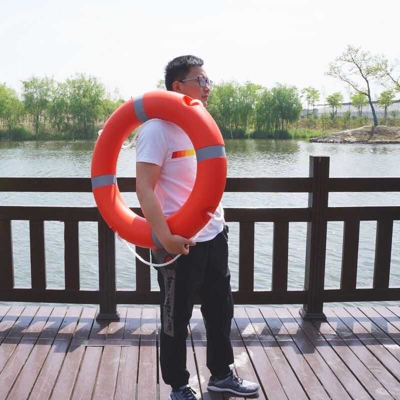 (COD)1PCS 2.5KG adult Fiber ring Safety Life Buoy Ring Rescuer Vest ...