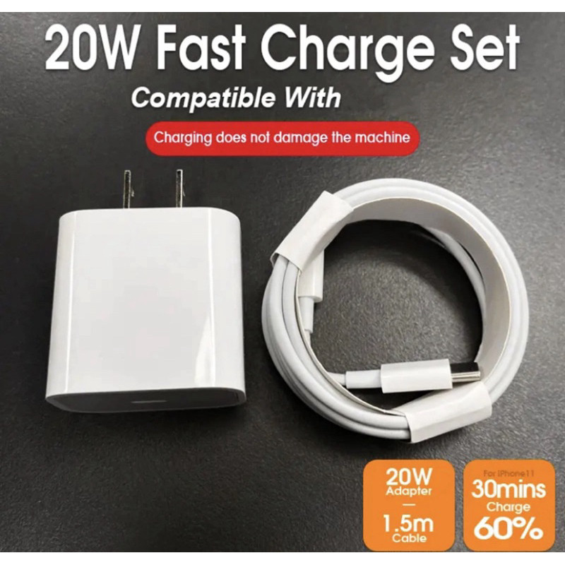 20 WATTS CHARGER TYPE C SET for ip | Shopee Philippines