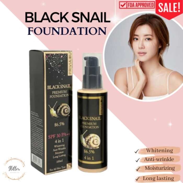 MC-BLACK SNAIL Premium Foundation 86.5 SPF 30PA++ 4in1 Whitening Anti ...