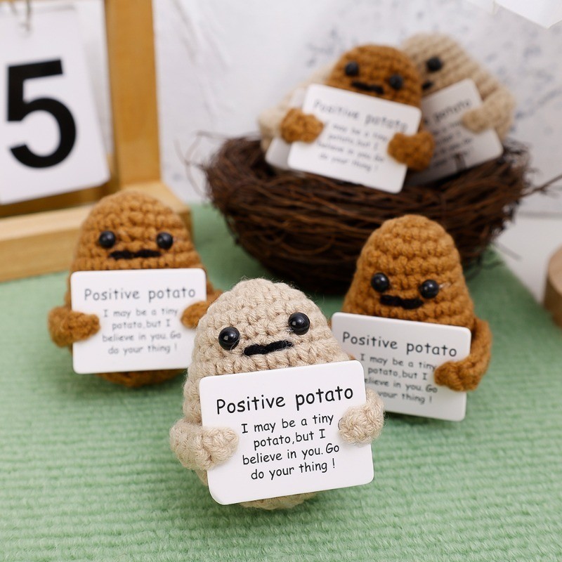 Funny Expression Knitted Wool Doll - Handmade Positive Energy Dr ...